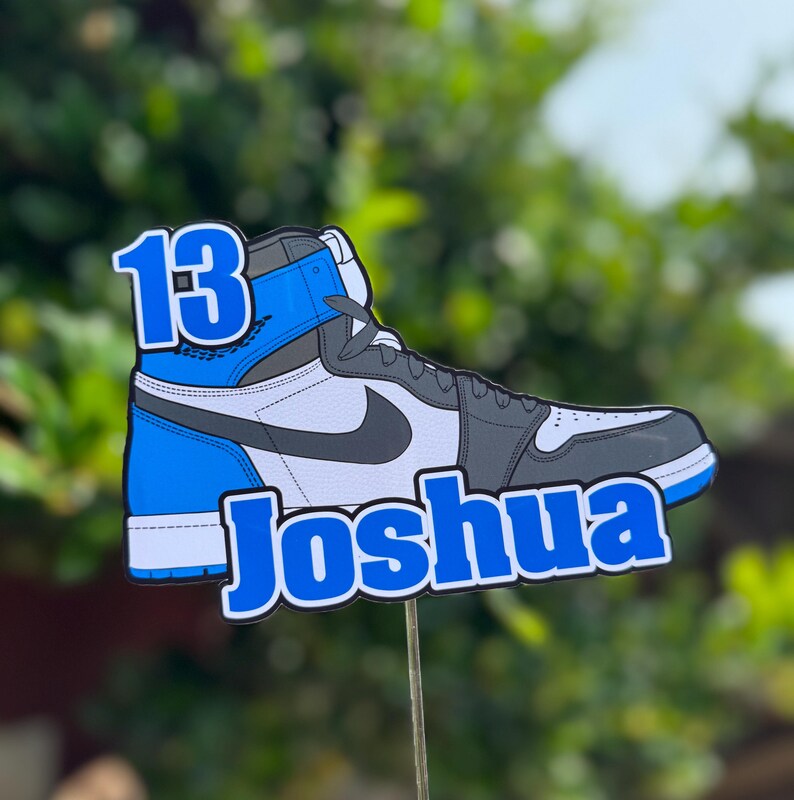 Happy Birthday Topper Shoe Cake Topper, Custom Shoe Topper , Custom ...