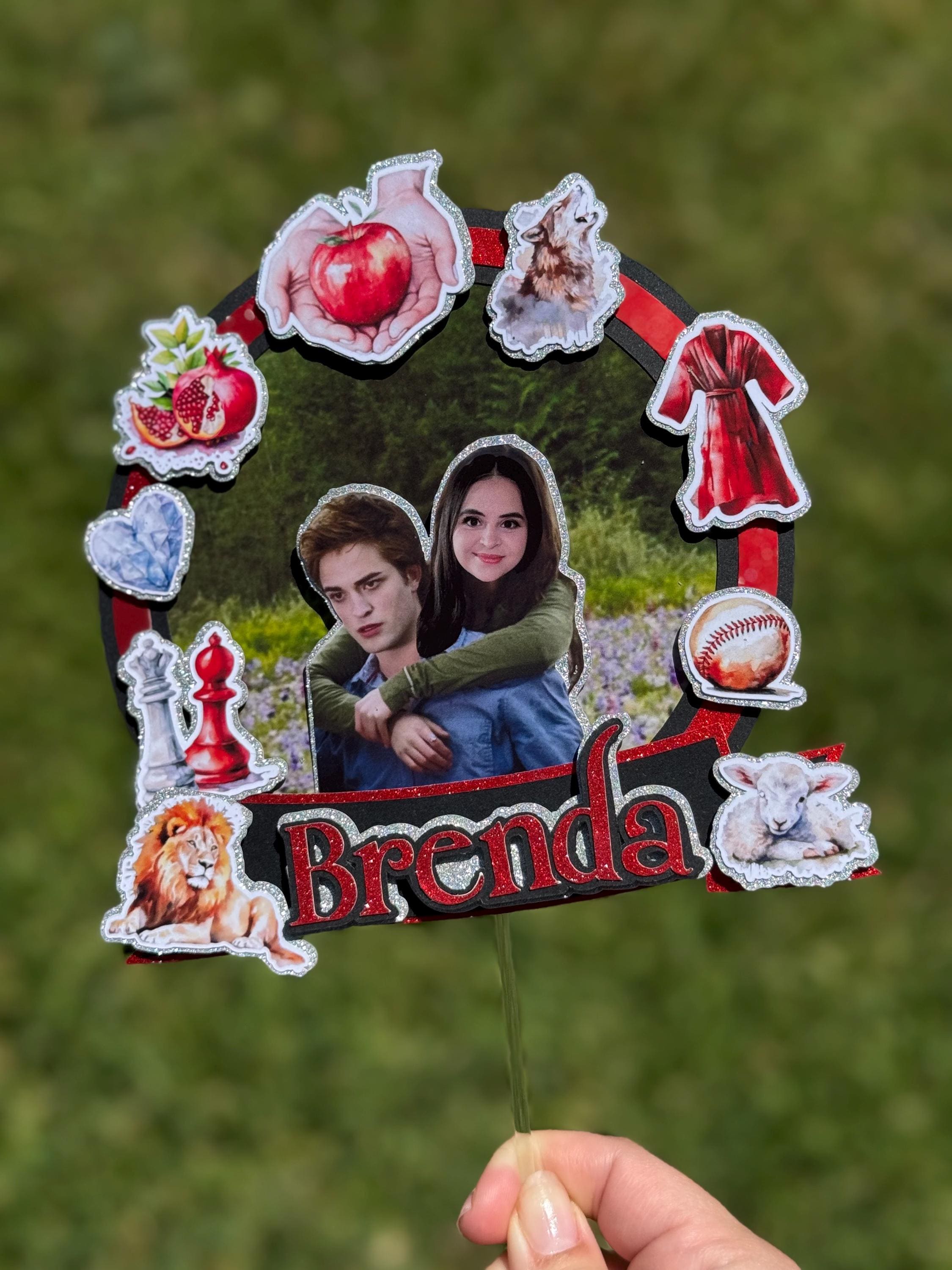 Twilight Inspired Happy Birthday Cake Topper: Custom Vampire Caketopper ...
