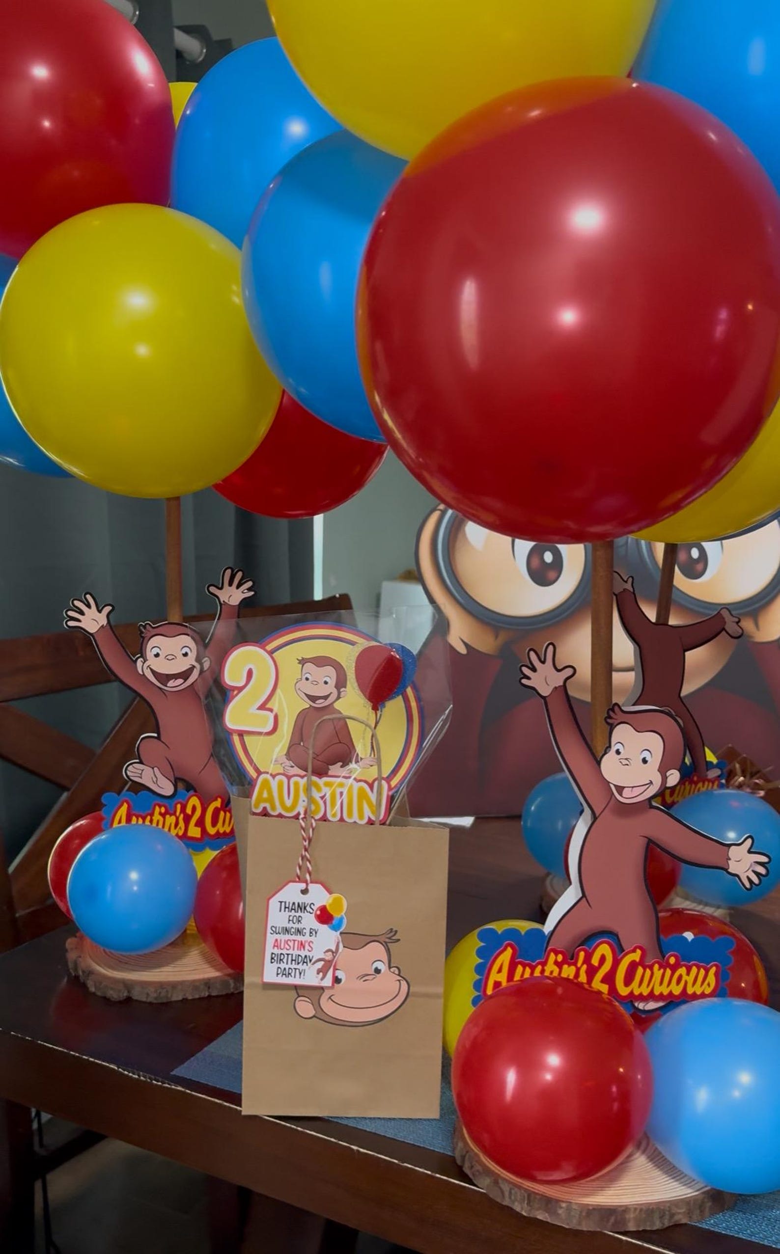 Custom Curious George Goodie Bags, Personalized Curious George Tag ...