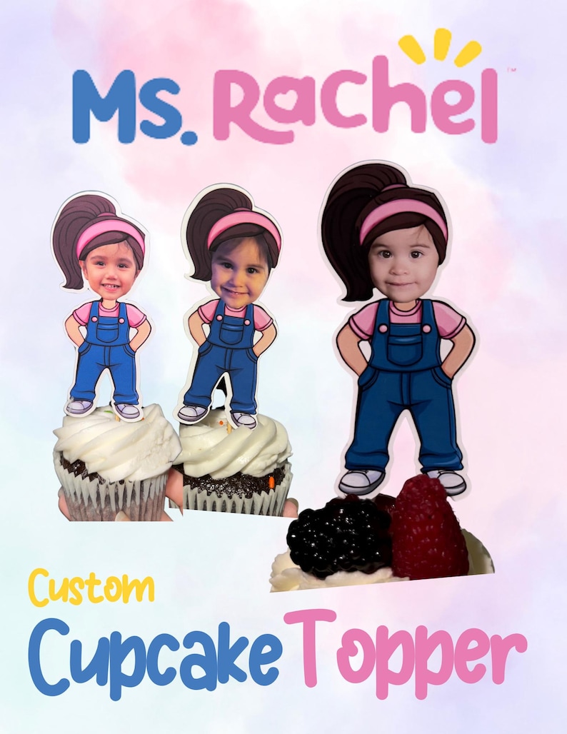 Ms. Rachel Custom Cupcake Toppers: Birthday Party Decor - Etsy