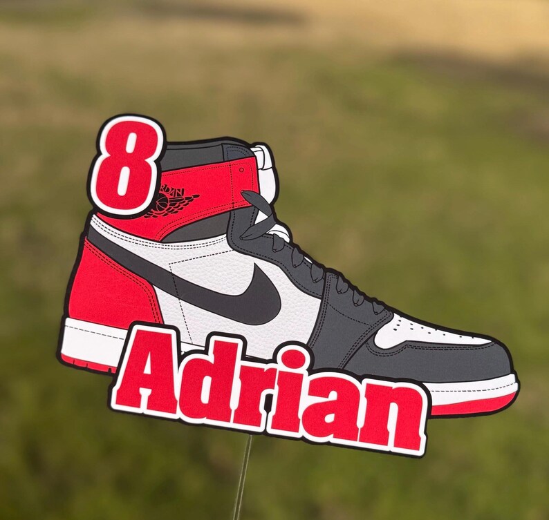 Happy Birthday Topper Shoe Cake Topper, Custom Shoe Topper , Custom ...