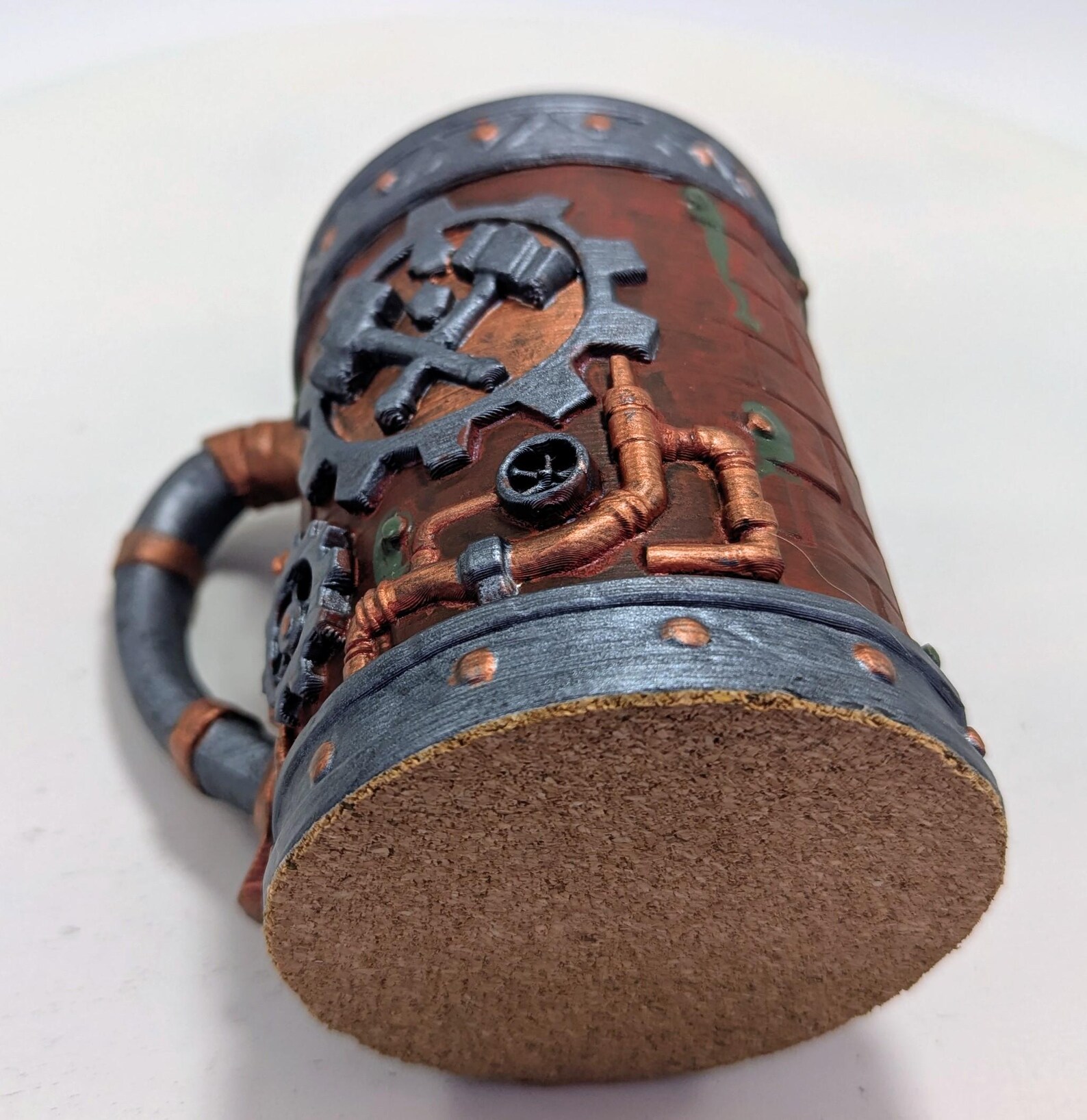 Hand-painted Steampunk Dwarven Mug Can Holder - Fantasy Tavern Decor ...