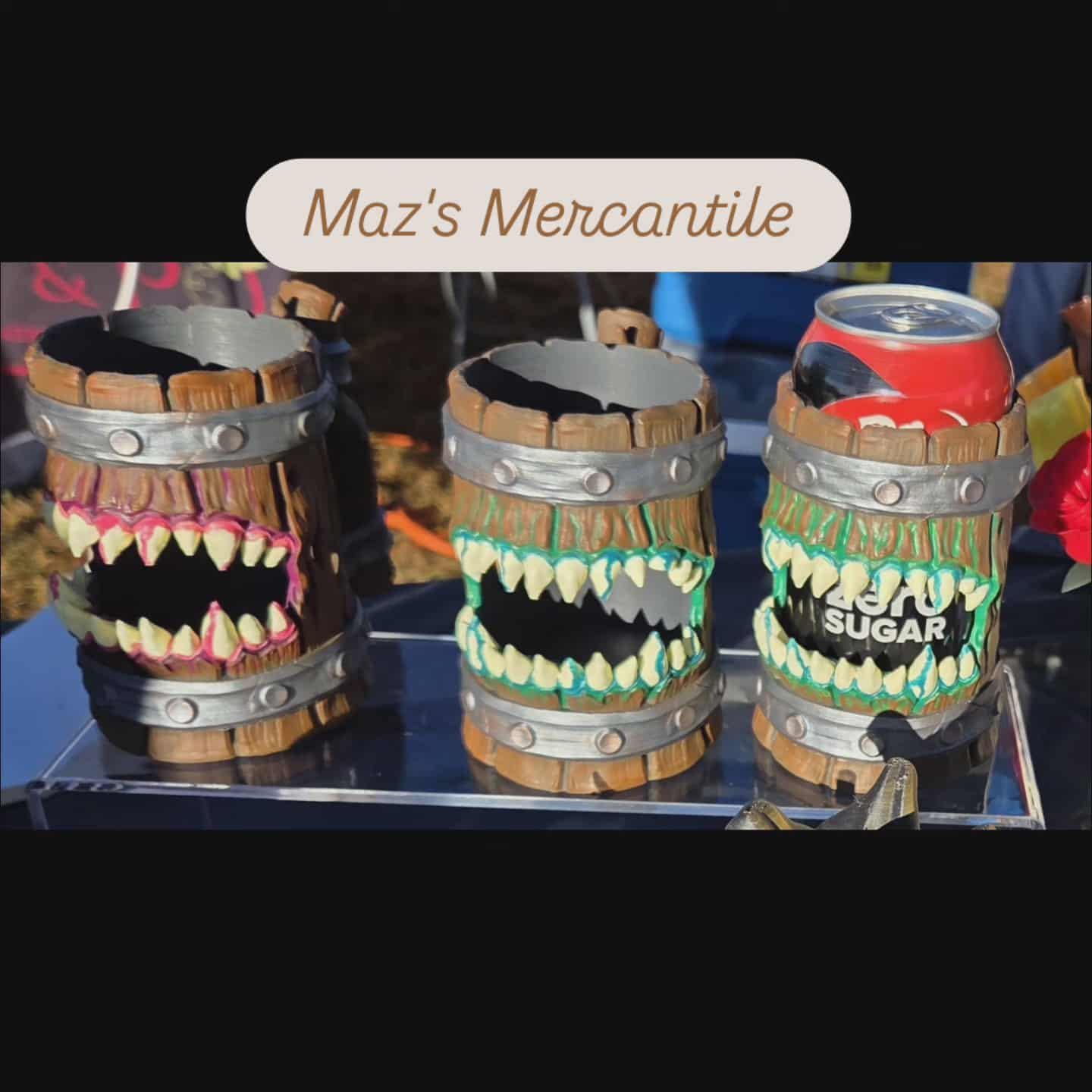 Hand-painted Mimic Mug Can Holder – Fantasy Monster Cup for D&D Fans - Etsy