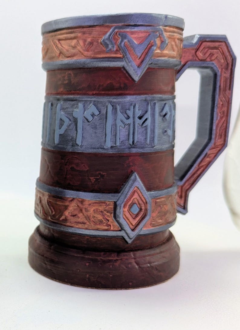 Hand-painted Dwarven Rune Mug Can Holder – Fantasy Tavern Accessory for ...