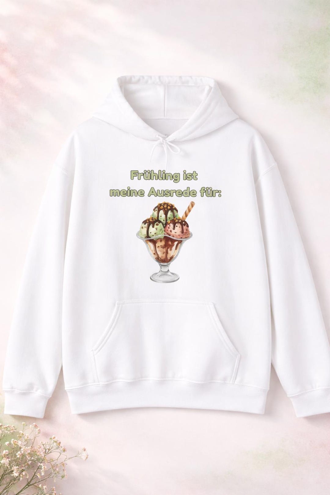 Spring is My Excuse for a Hoodie – Funny Ice Cream Slogan Hoodie for ...