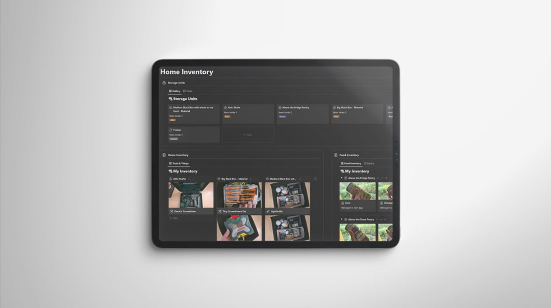 Home Inventory Notion Template | Notion Inventory Template, Home ...