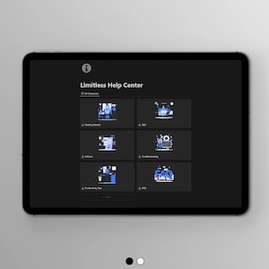 Limitless Help Center Notion Template | Professional Knowledge Base for Companies, Categories ...