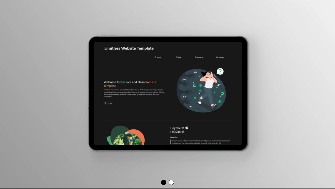 Limitless Website Template | Notion Template, Landing Page, Notion ...