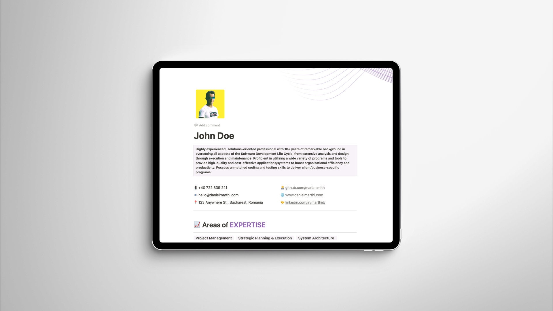 Aesthetic Cv/resume Notion Template Notion Template, CV Template ...
