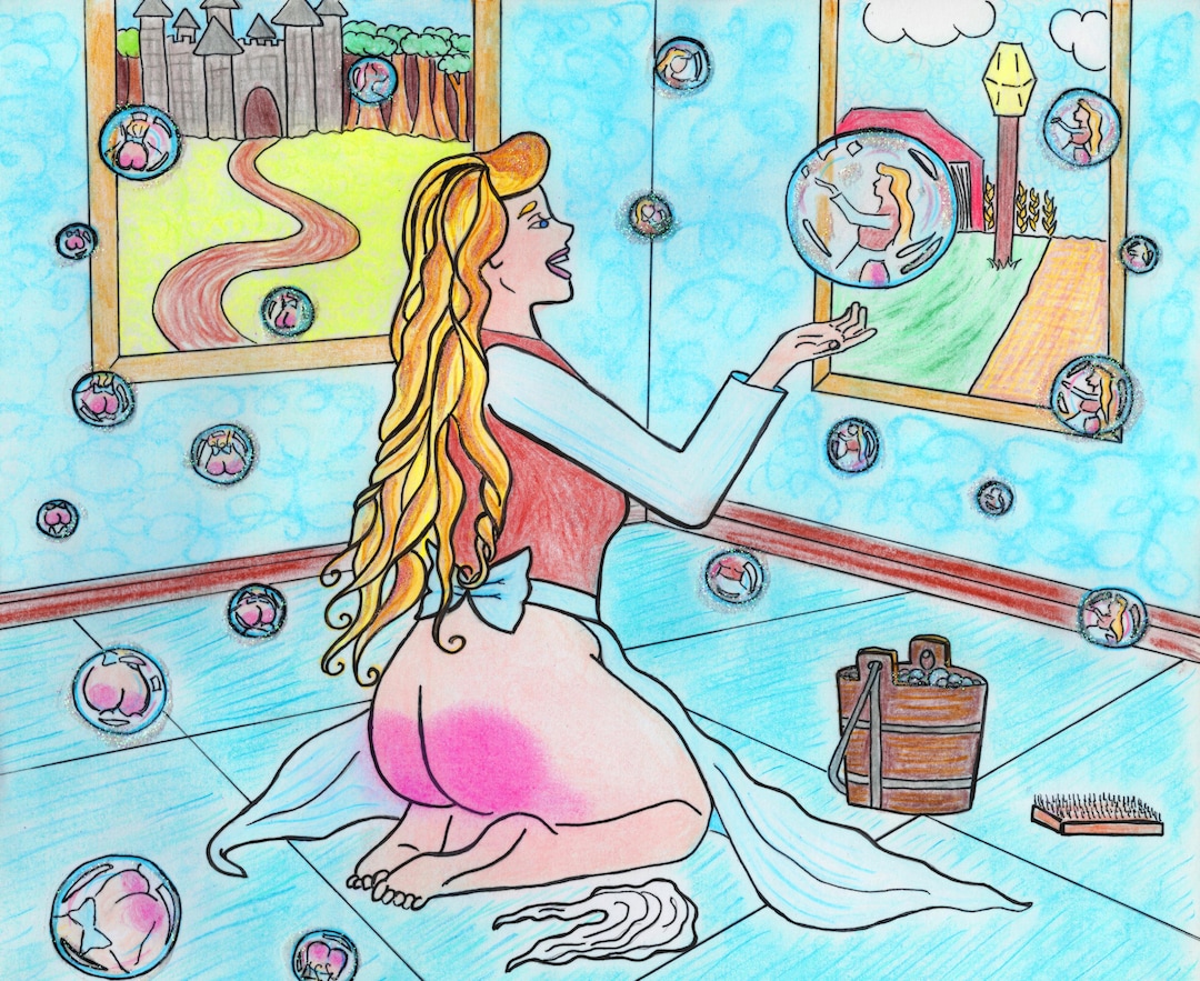 Spanking Art Print: "bubbles" - Etsy