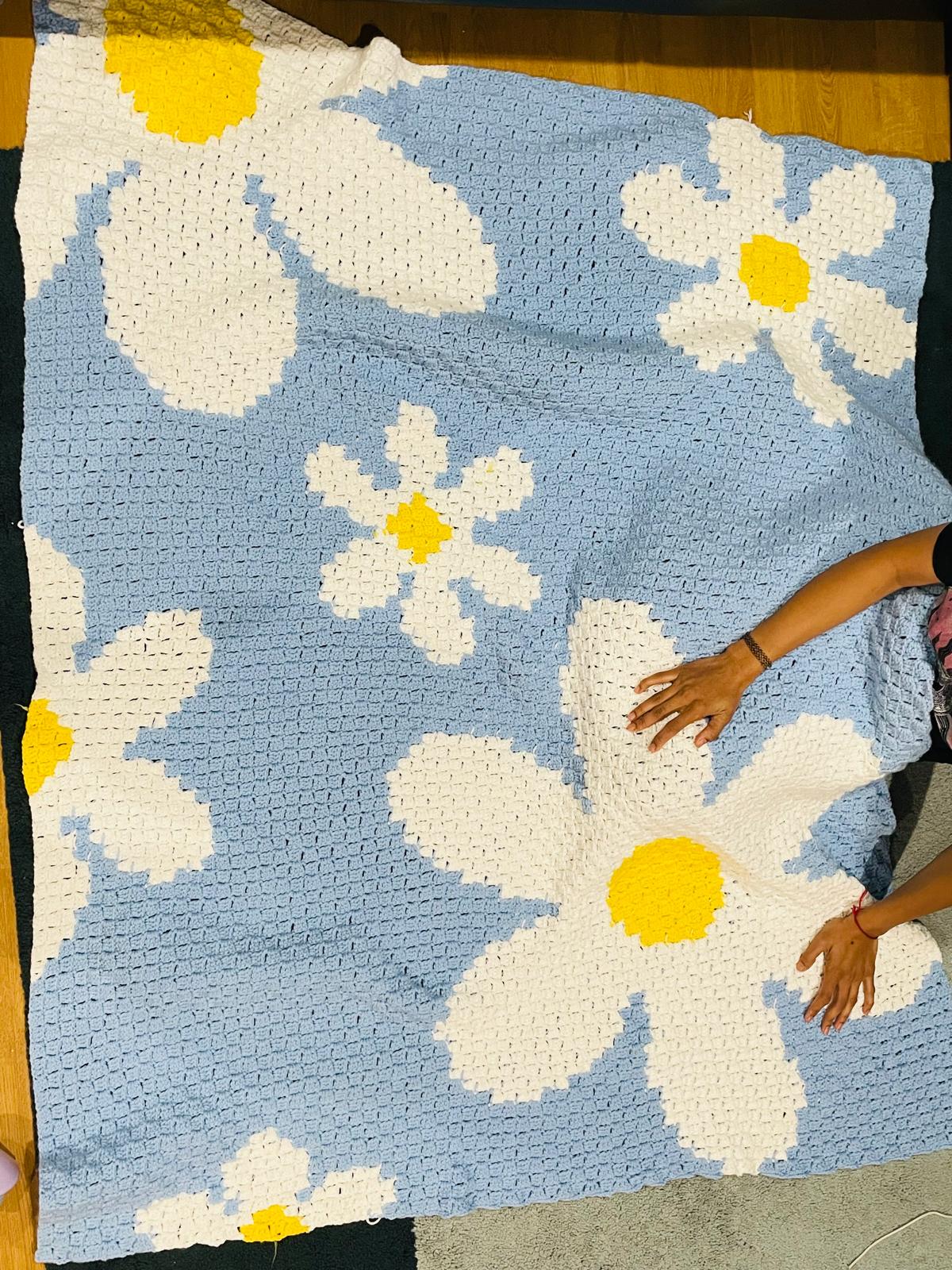 Daisy Graphghan Afghan C2C Crochet Pattern - Instant Download - Color ...