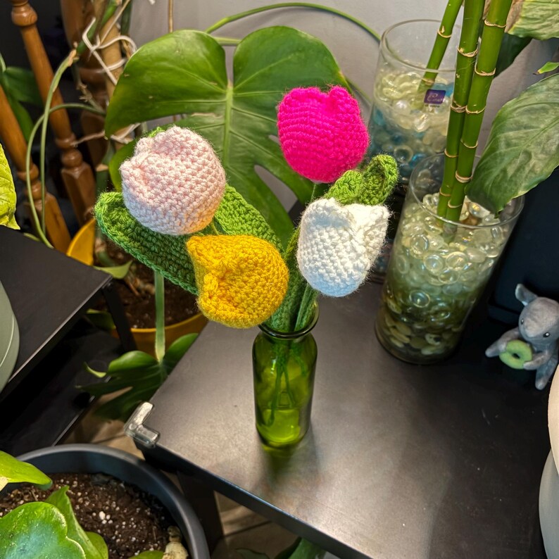 Crochet Tulips Home Decor – Handmade Forever Flowers for Gifting - Etsy