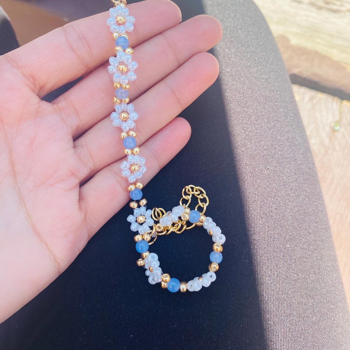 Daisy Flower Seed Bead Bracelet, Calming Pastel Jewelry - Etsy