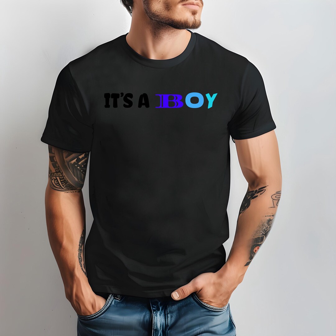 Gender Reveal Boy T Shirt, Blue Boy Gender Reveal T Shirt, Family ...