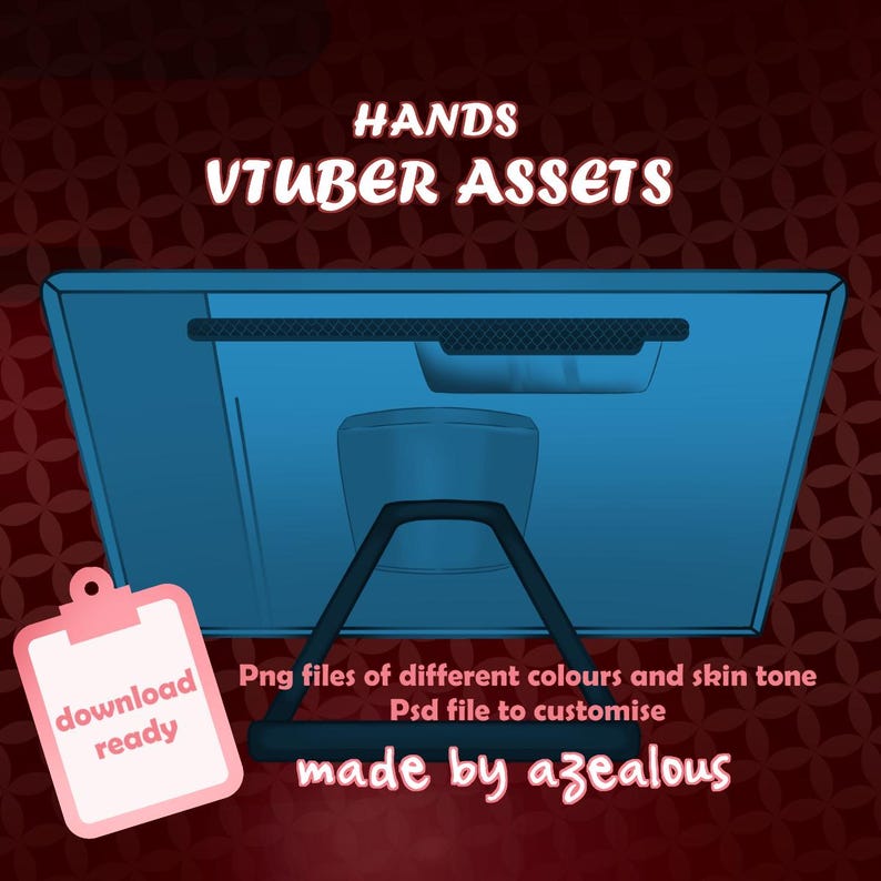Vtuber Tablet Asset Simple Colours - Etsy