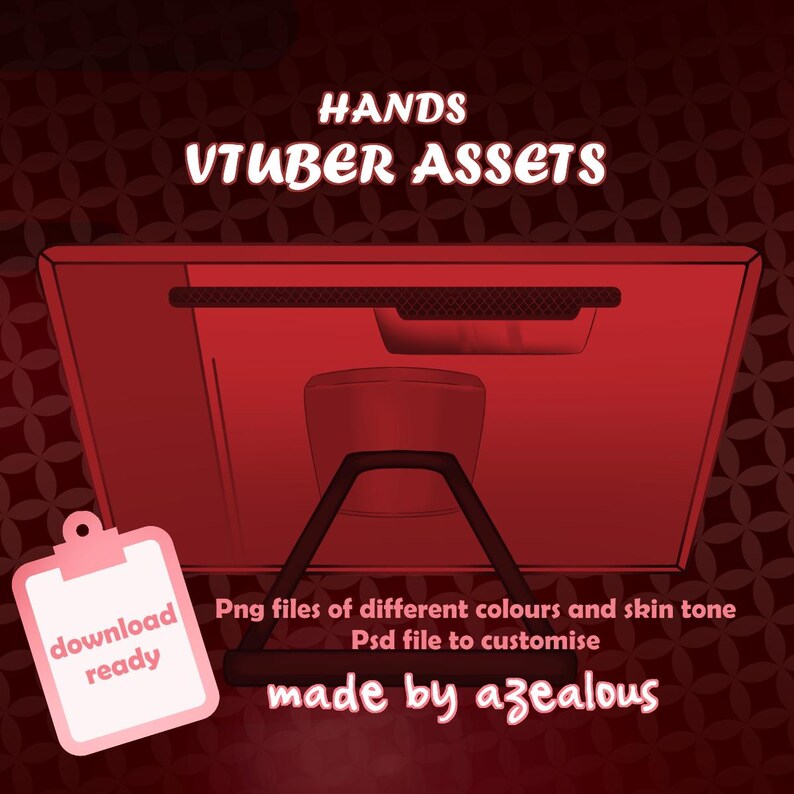 Vtuber Tablet Asset Simple Colours - Etsy