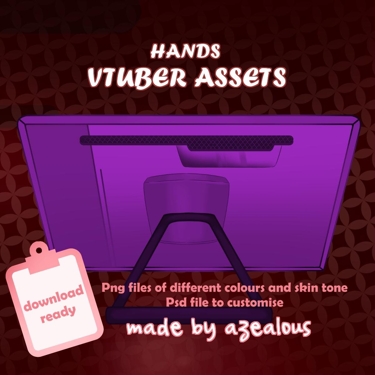 Vtuber Tablet Asset Simple Colours - Etsy