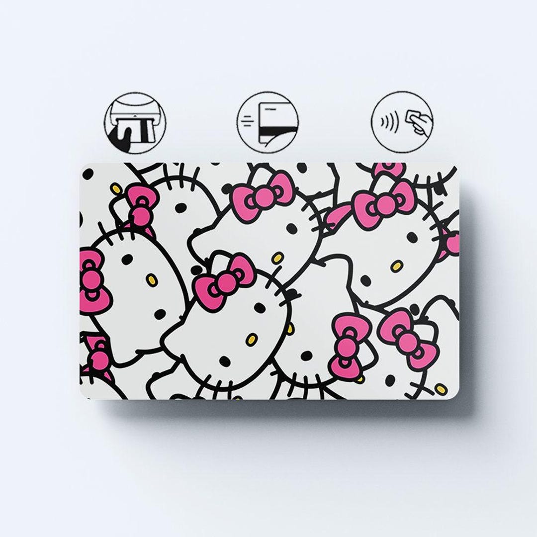 Card Skin Hello Kitty Sanrio Credit Card Sticker Decal Skin Glossy or ...