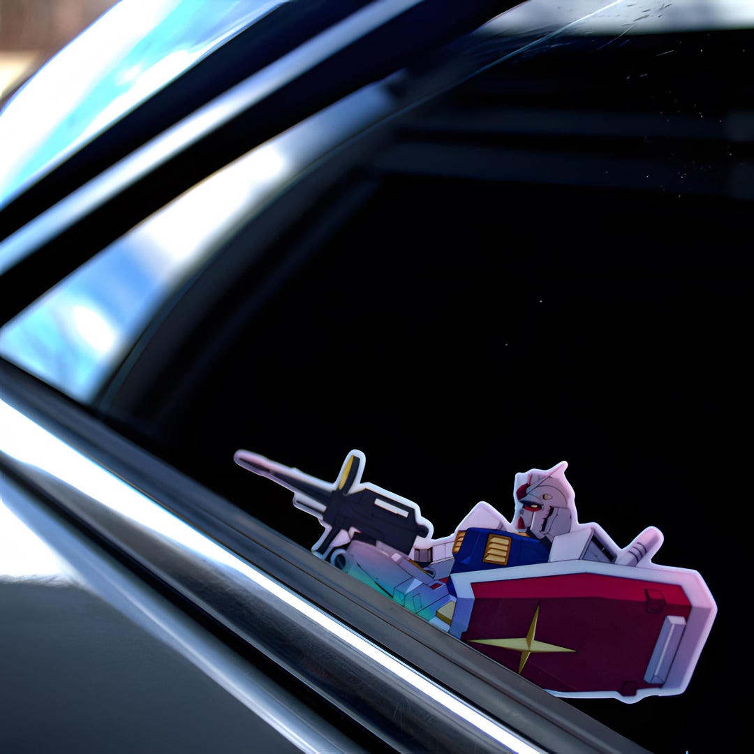 Gundam RX-78-2 Car Peeker 5in Anime Mecha Decal Glossy/holographic ...