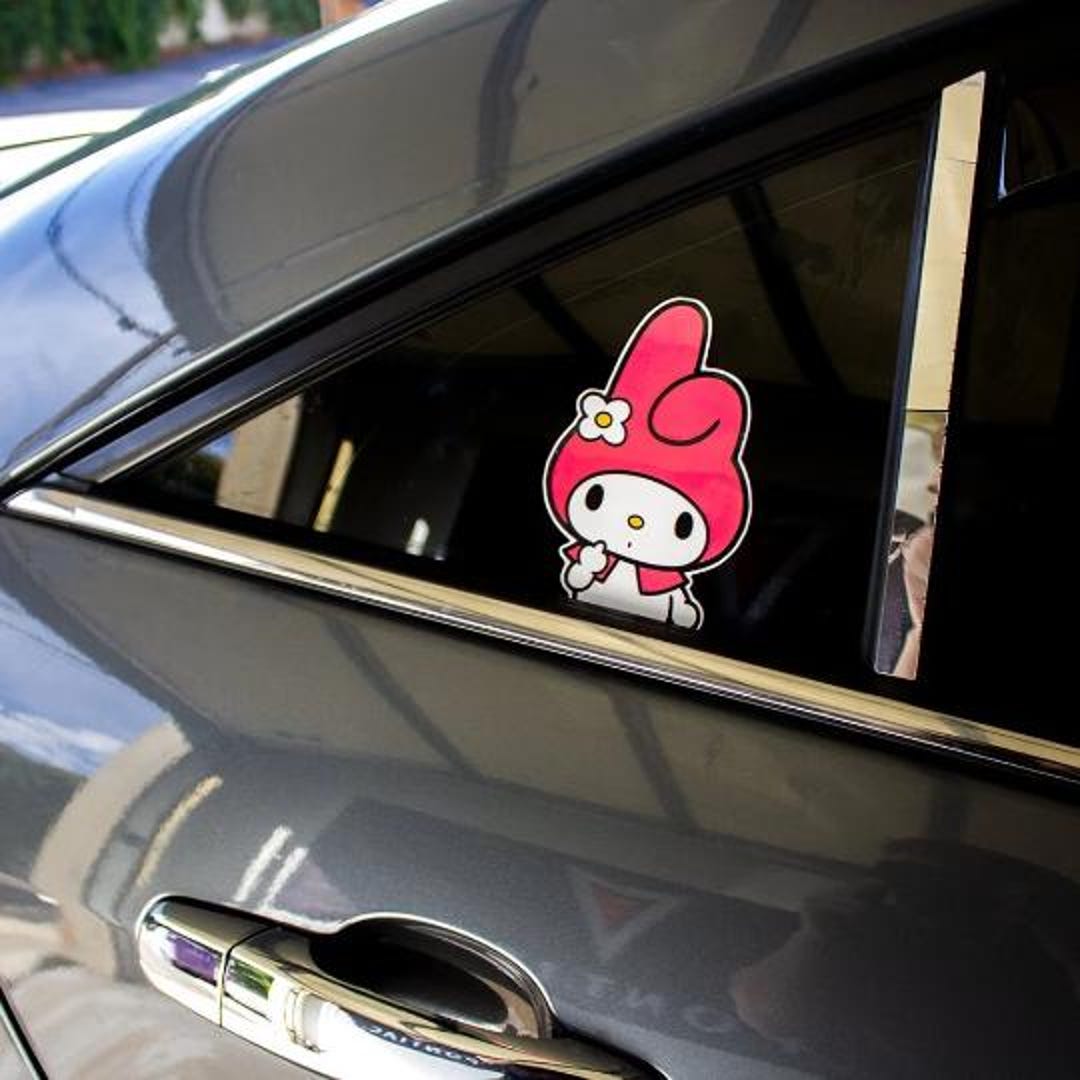 My Melody Sanrio 5in Car Peeker Decal Glossy/holographic Waterproof for ...