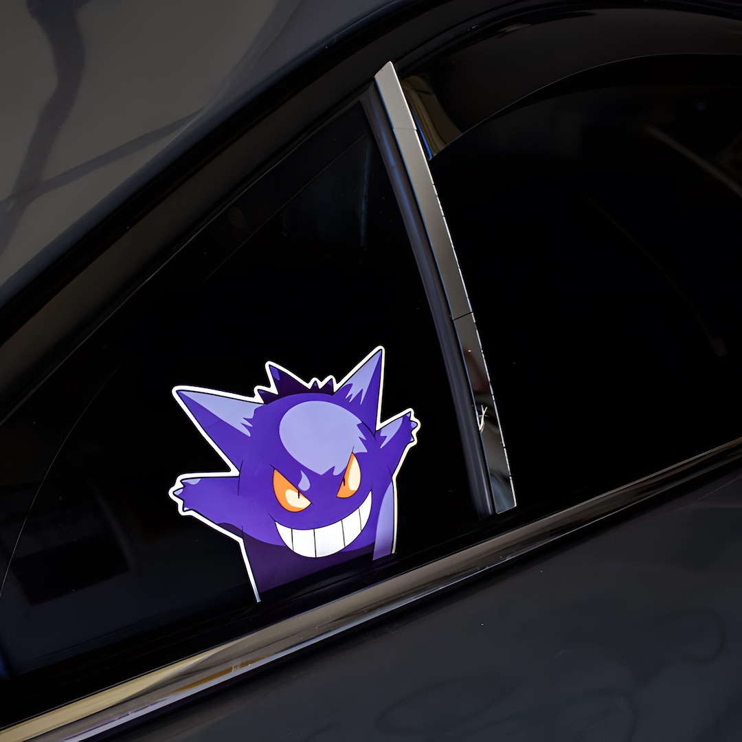 Gengar Pokemon 5in Car Peeker Sticker Decal Glossy/holographic ...