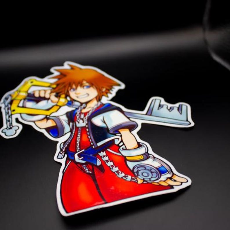 Sora Kingdom Hearts 5in Car Peeker Decal Glossy or Holographic ...