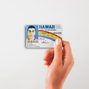 Card Skin Mclovin ID Superbad Sticker Funny Iconic Hawaii Comedy Movie Joke Decal Glossy or ...