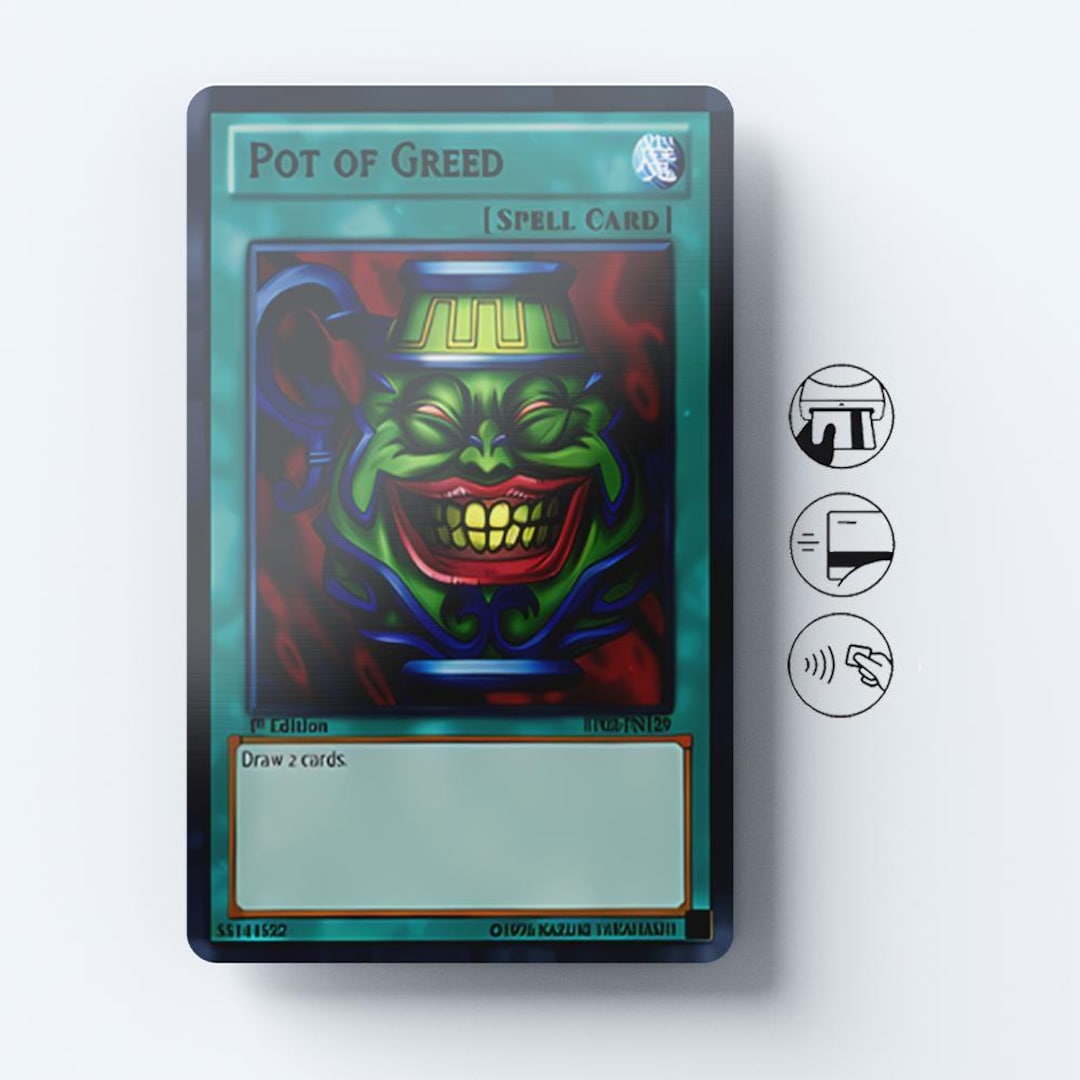 Card Skin Pot of Greed Yugioh Trading Card Game Credit Card Sticker ...