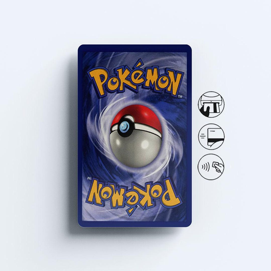 Card Skin Pokemon Trading Card Game Card Back Credit Card Sticker Decal ...