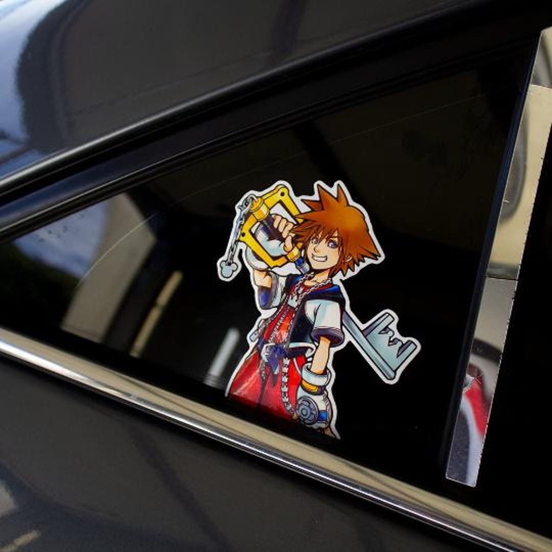 Sora Kingdom Hearts 5in Car Peeker Decal Glossy or Holographic ...