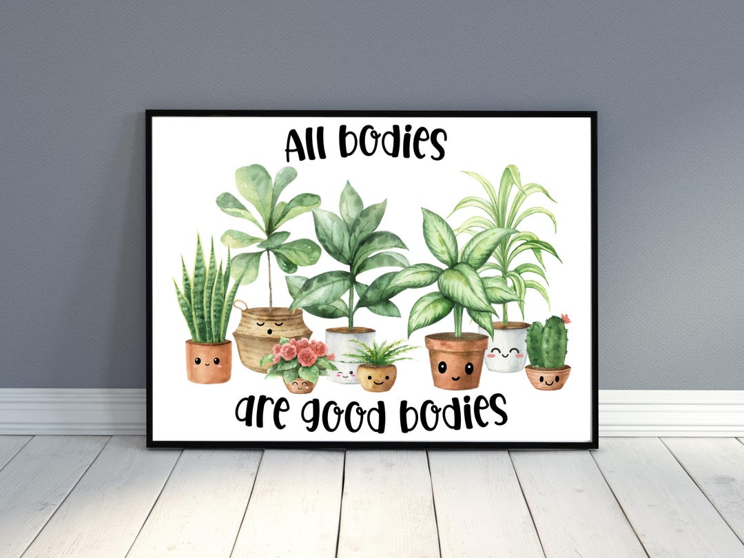 Body Positive Poster • All Bodies Are Good Boodies • Body Diversity ...