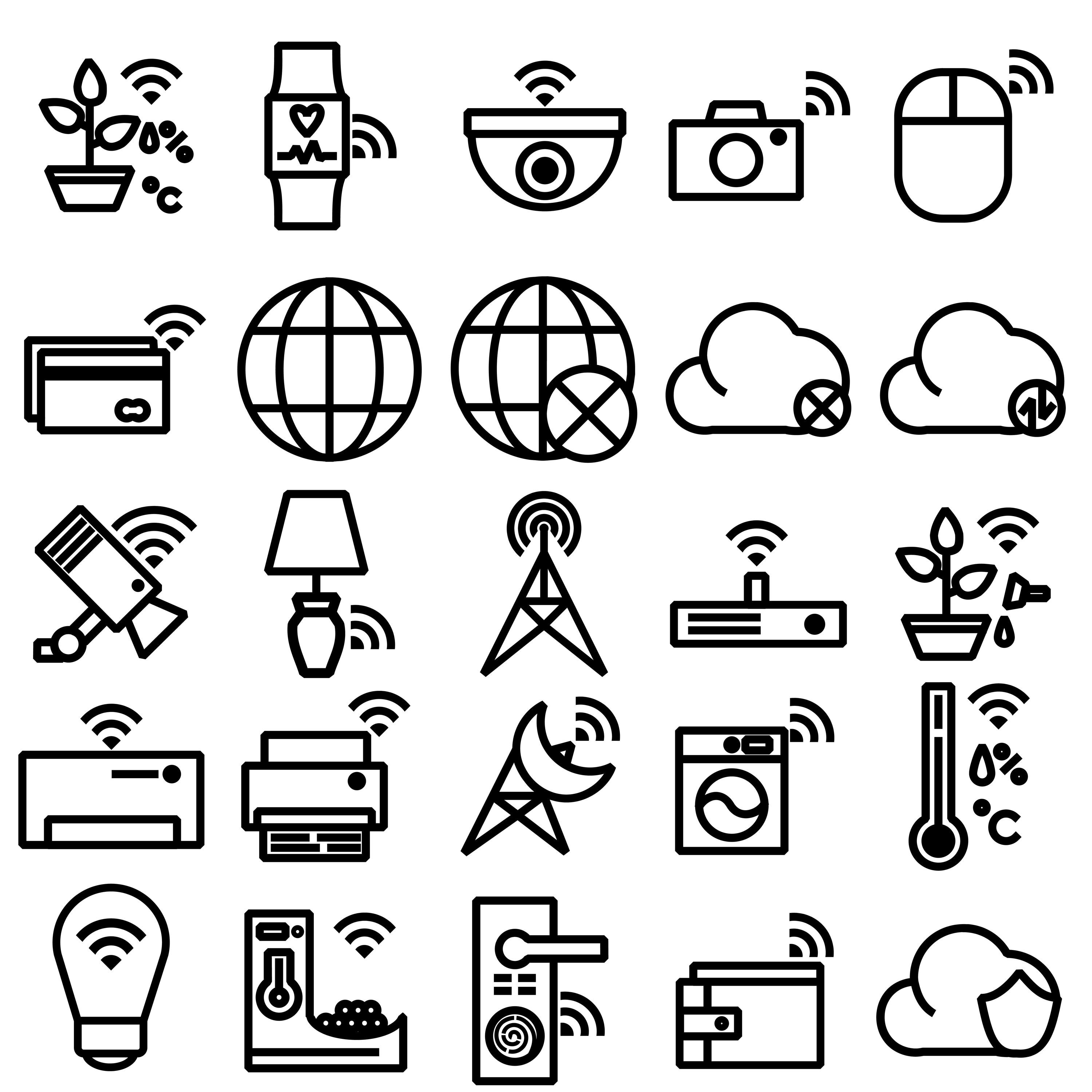 Iot Icon Pack | Digital Icons for Internet of Things, Smart Devices ...