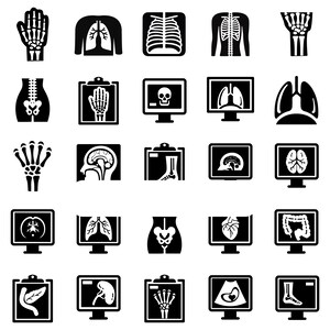 X-ray Exam Icon Pack | Medical Imaging Icons for Healthcare, Radiology ...