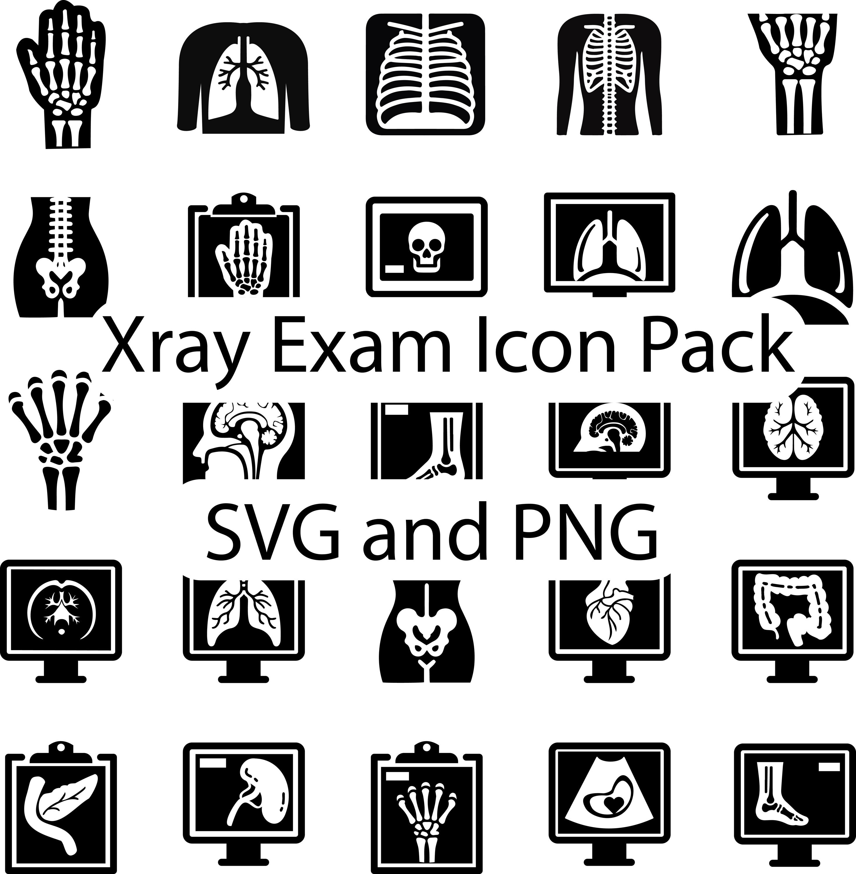X-ray Exam Icon Pack | Medical Imaging Icons for Healthcare, Radiology ...