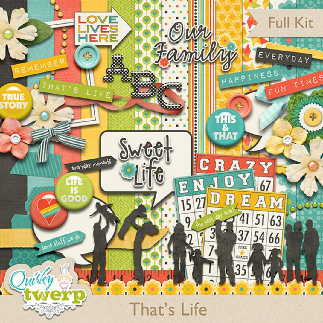 That's Life Digital Scrapbook Kit - Etsy