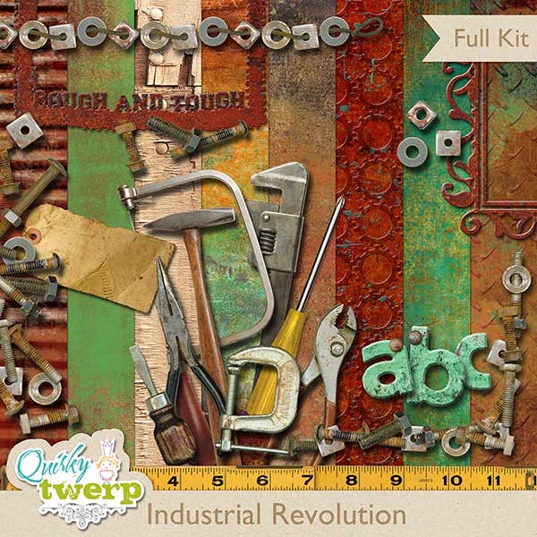 Industrial Revolution Digital Scrapbook Kit - Etsy