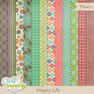Happy Life Digital Scrapbook Kit - Etsy