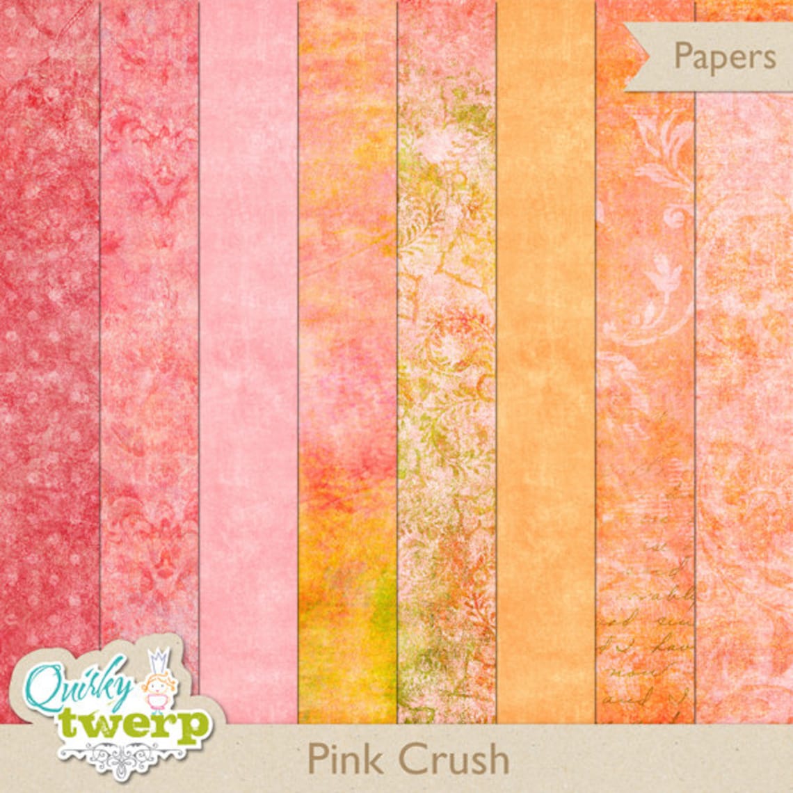 Pink Crush Digital Scrapbook Kit - Etsy