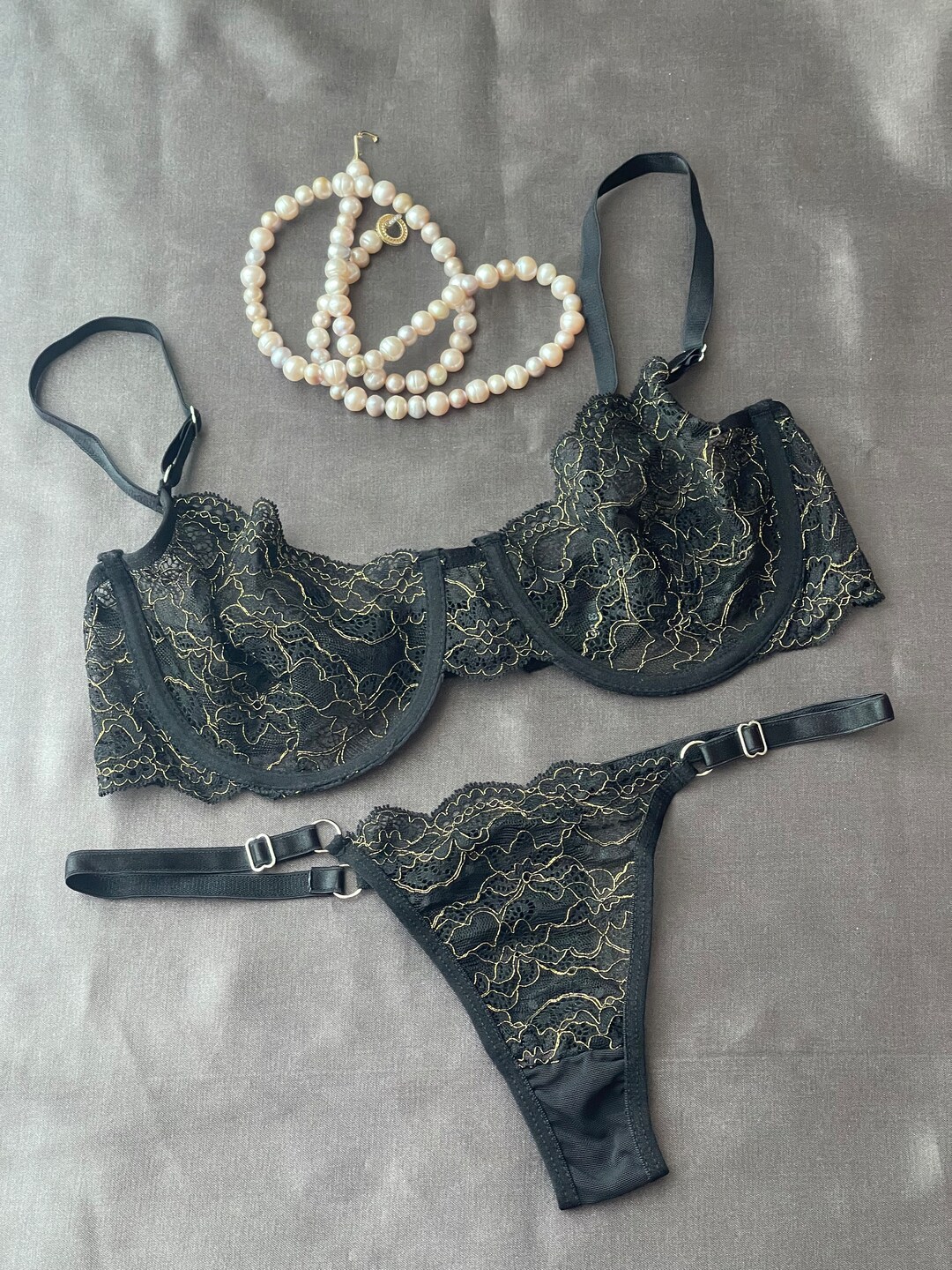 Handmade Custom Design Sheer Thong and Bra Set, Unique Handmade Transparent Thong and Bra Set - Etsy