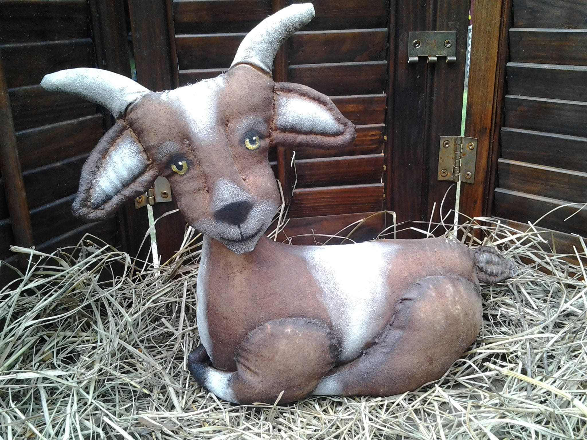 PATTERN Primitive Folk Art Goat Pattern ~ - Etsy