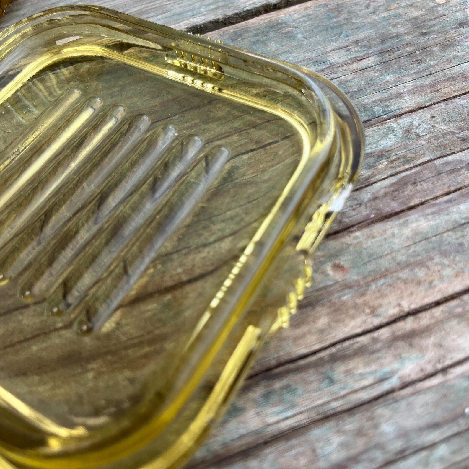 Set of 3 Glass Refrigerator Dishes, Federal Glass Company, Ribbed Amber ...