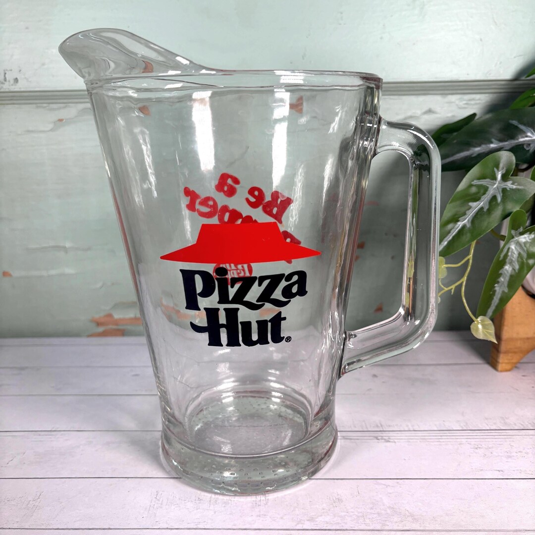 Vintage Pizza Hut Be A Pepper Dr Pepper Soda Glass Drink Pitcher, Heavy ...
