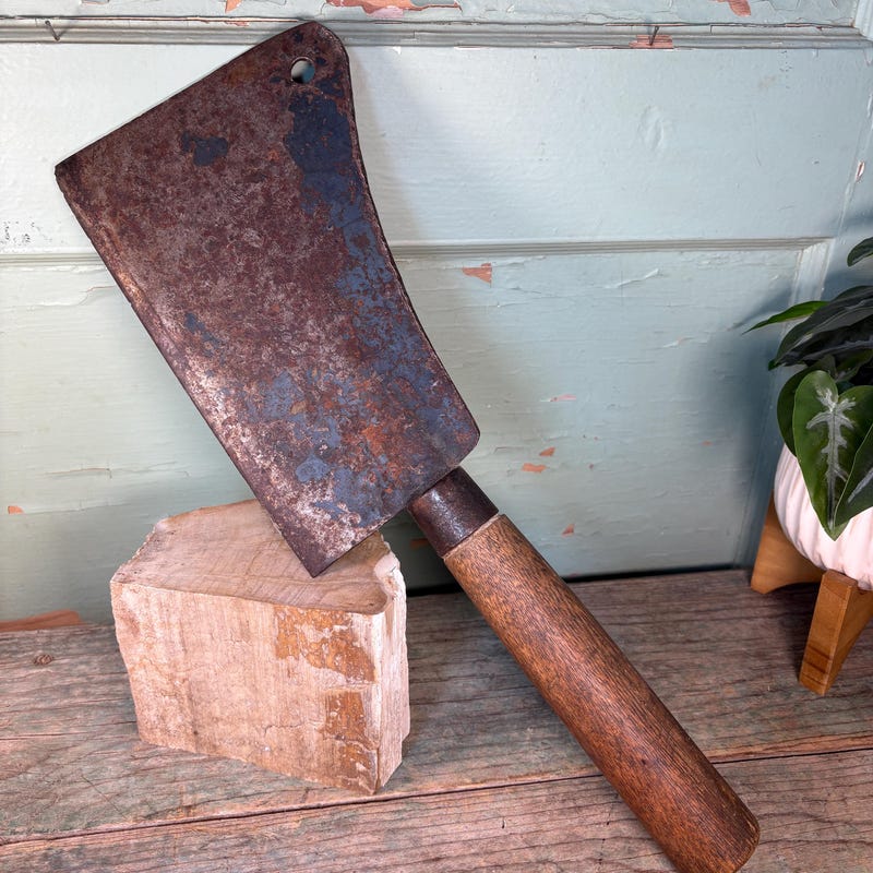 Antique Meat Cleaver - Etsy