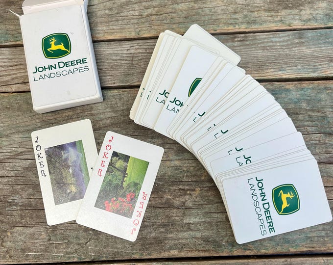 Vintqage John Deere Playing Cards, Vintage Advertising Art, Complete in ...