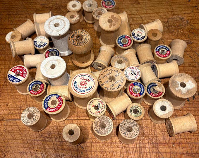 Old Wooden Spools, Random Wood Spools, Various Brands and Sizes, Free ...