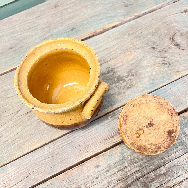 Vintage French Stoneware Crock With Lid: Rustic Kitchen Decor - Etsy