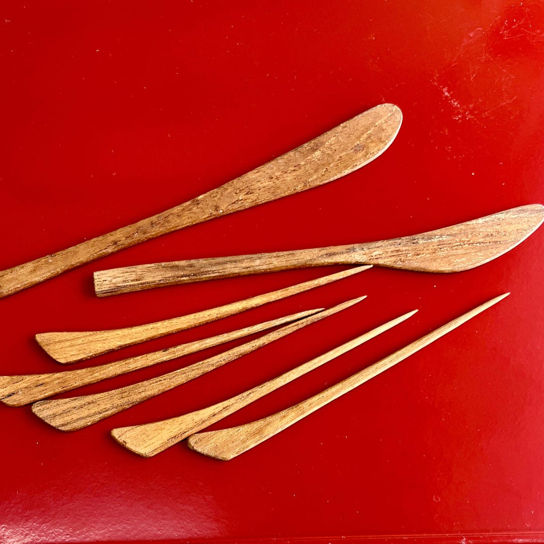 Vintage Teak Cocktail Picks & Spreaders - Retro Cheese Board Set - Etsy