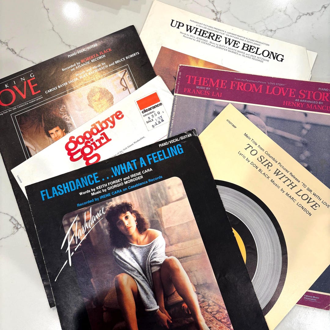 Vintage 70s-80s Movie Theme Song Sheet Music, Lot of 6 - Etsy