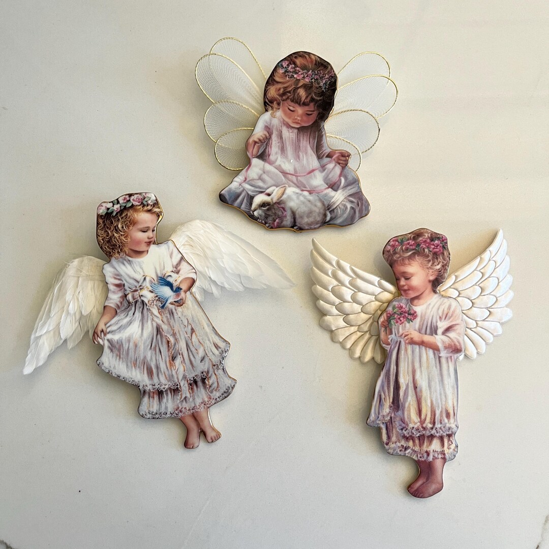Vintage (set #1) Heavens Little Angels Set of 3 Bradford Exchange ...