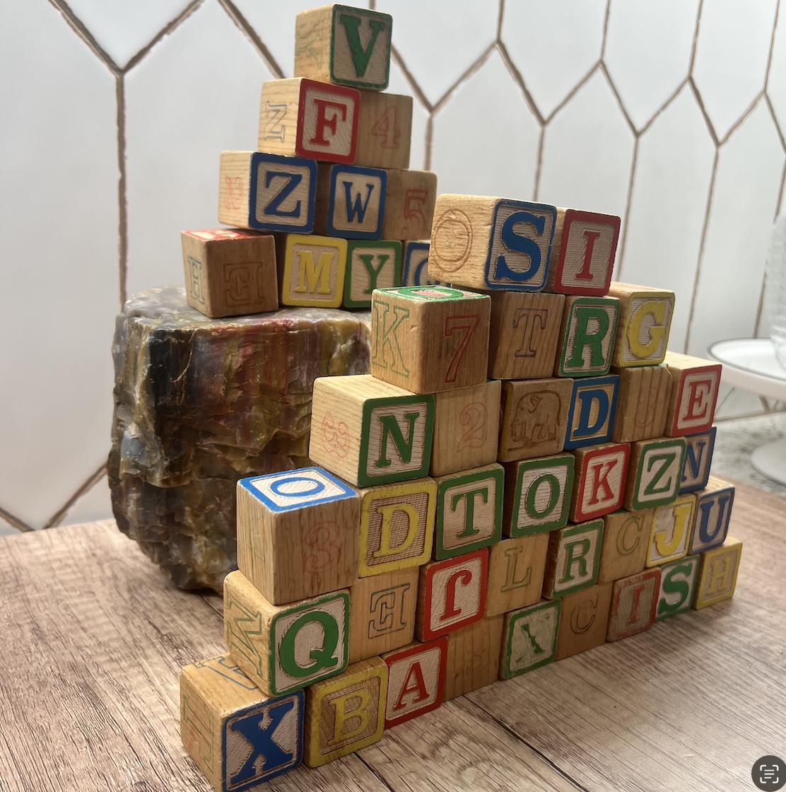 Vintage Wooden Alphabet Baby Blocks | 1960-1970's - Etsy